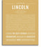 Lincoln Personalized Name Meaning Art Prints – Name Stories