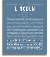 Lincoln (male) | Name Art Print – Name Stories