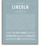 Lincoln Personalized Name Meaning Art Prints – Name Stories