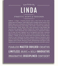 Linda | Name Art Print – Name Stories