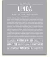 Linda | Name Art Print – Name Stories