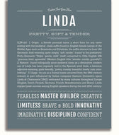 Linda | Name Art Print – Name Stories