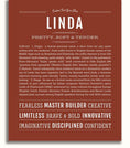 Linda Personalized Name Meaning Art Prints – Name Stories
