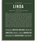 Linda | Name Art Print – Name Stories