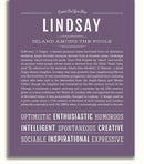 Lindsay | Name Art Print – Name Stories