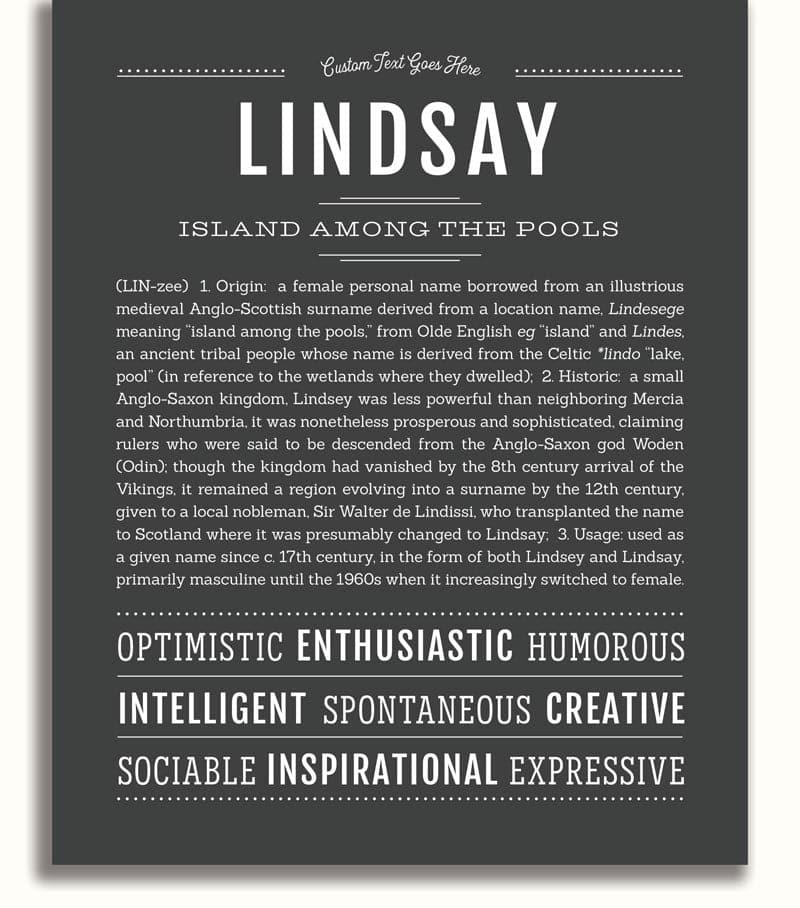 Lindsay | Name Art Print – Name Stories