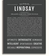 Lindsay | Name Art Print – Name Stories