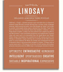 Lindsay | Name Art Print – Name Stories