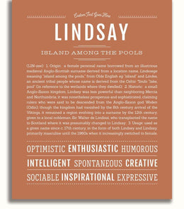 Lindsay | Name Art Print – Name Stories