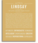 Lindsay | Name Art Print – Name Stories