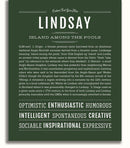 Lindsay | Name Art Print – Name Stories