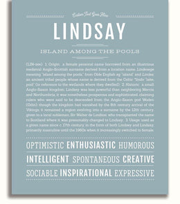Lindsay | Name Art Print – Name Stories