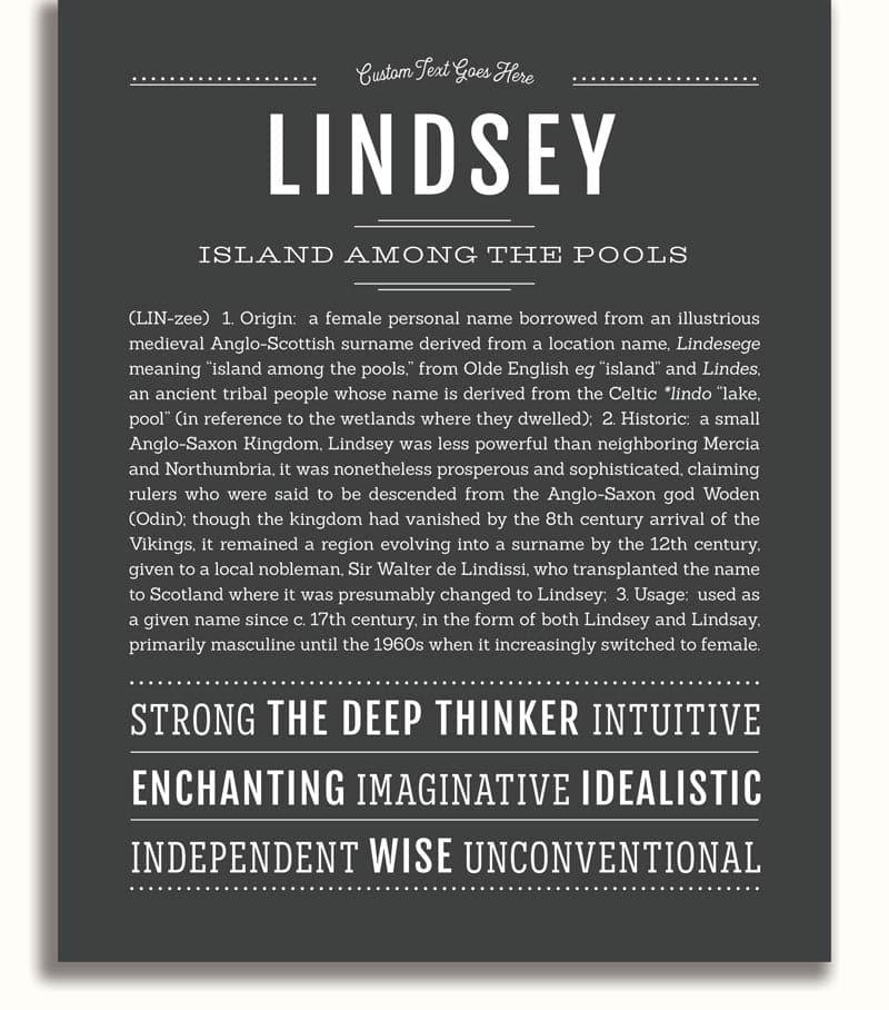 Lindsey | Name Art Print – Name Stories