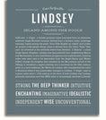 Lindsey | Name Art Print – Name Stories