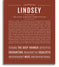 Lindsey Personalized Name Meaning Art Prints – Name Stories