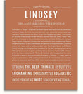 Lindsey | Name Art Print – Name Stories