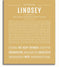 Lindsey | Name Art Print – Name Stories