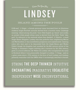 Lindsey | Name Art Print – Name Stories