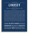 Lindsey Personalized Name Meaning Art Prints – Name Stories