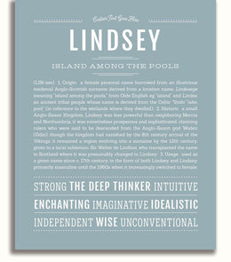 Lindsey | Name Art Print – Name Stories