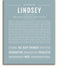 Lindsey | Name Art Print – Name Stories