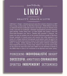 Lindy | Name Art Print – Name Stories