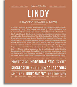 Lindy | Name Art Print – Name Stories
