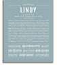 Lindy | Name Art Print – Name Stories