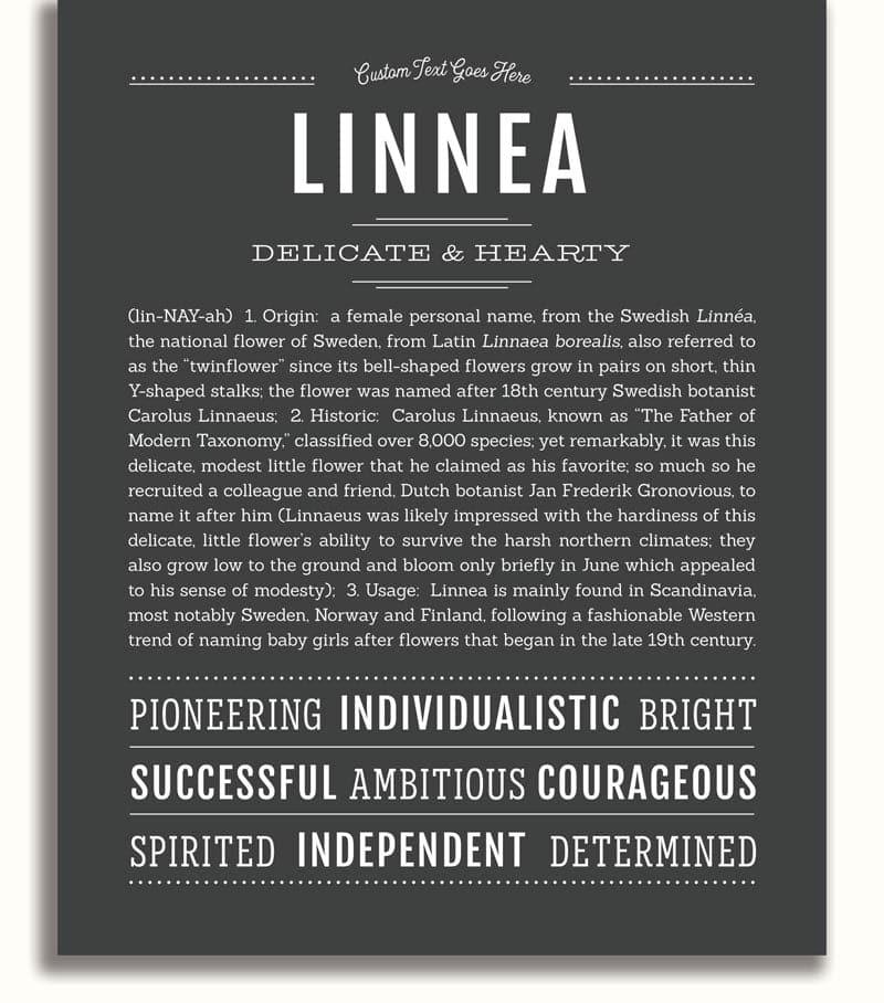 Linnea | Name Art Print – Name Stories
