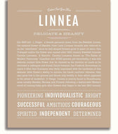 Linnea Personalized Name Meaning Art Prints – Name Stories