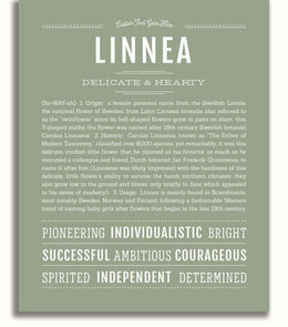 Linnea | Name Art Print – Name Stories