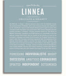 Linnea | Name Art Print – Name Stories