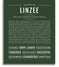 Linzee Personalized Name Meaning Art Prints – Name Stories