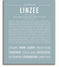 Linzee Personalized Name Meaning Art Prints – Name Stories