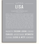 Lisa | Name Art Print – Name Stories