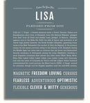 Lisa | Name Art Print – Name Stories