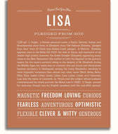 Lisa | Name Art Print – Name Stories