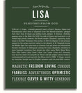 Lisa | Name Art Print – Name Stories