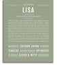Lisa | Name Art Print – Name Stories