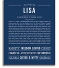 Lisa | Name Art Print – Name Stories