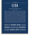 Lisa | Name Art Print – Name Stories
