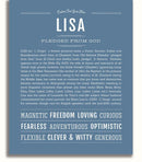 Lisa | Name Art Print – Name Stories