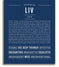 Liv | Name Art Print – Name Stories