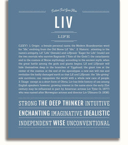 Liv | Name Art Print – Name Stories