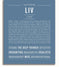 Liv | Name Art Print – Name Stories