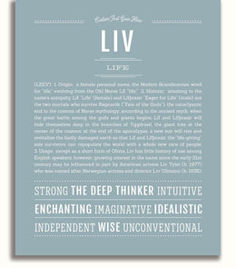 Liv | Name Art Print – Name Stories