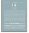 Liv | Name Art Print – Name Stories