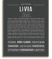 Livia Personalized Name Meaning Art Prints – Name Stories