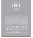 Livia | Name Art Print – Name Stories
