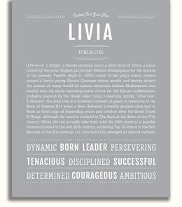 Livia | Name Art Print – Name Stories